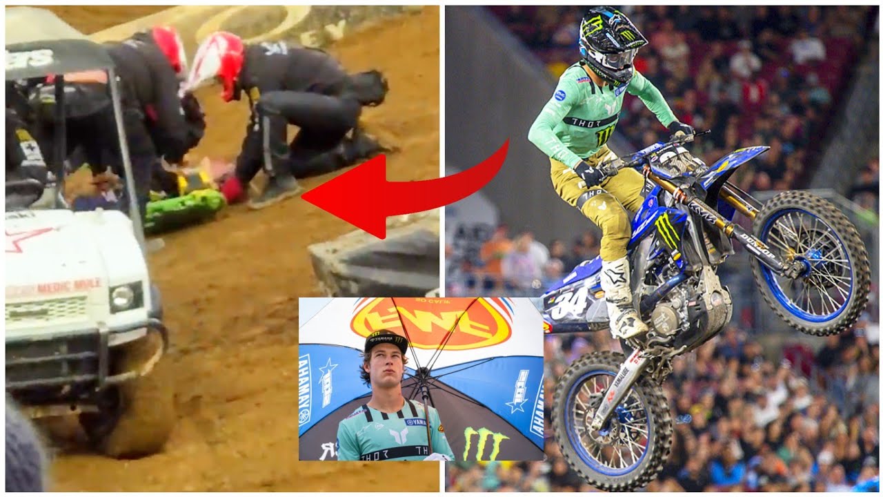 Daxton Bennick Crash and Knocked out During Supercross Philadelphia ...