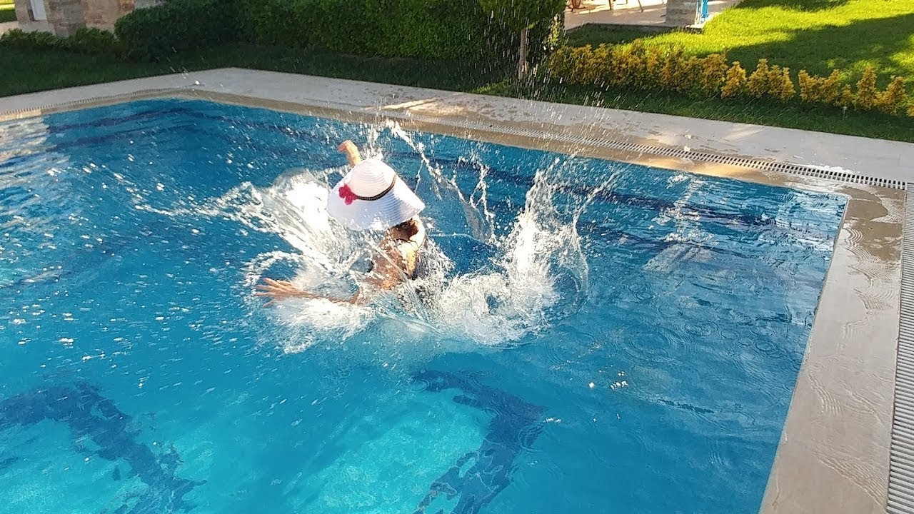 The Funniest People Falling In The Pool - YouTube