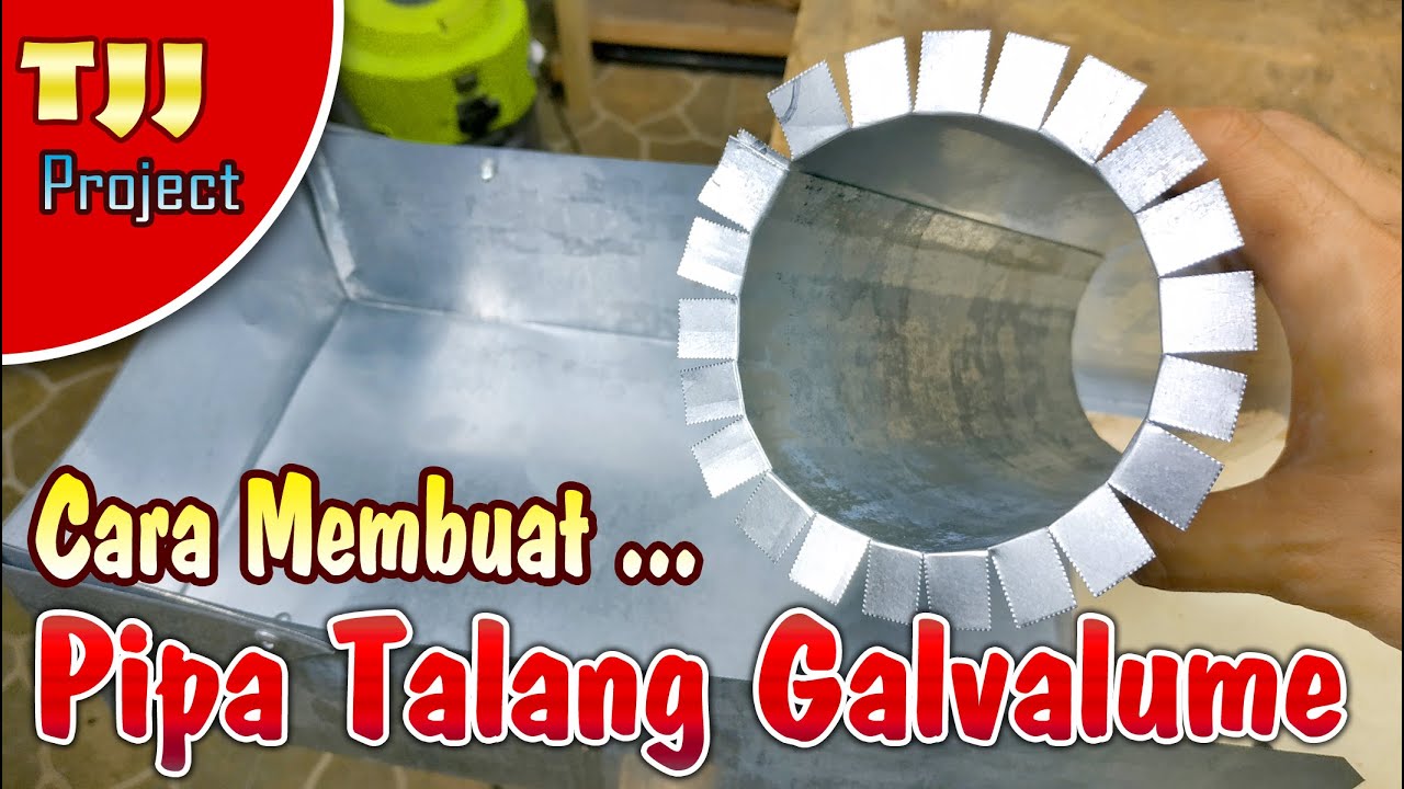 Cara membuat dan pasang pipa talang galvalum - YouTube
