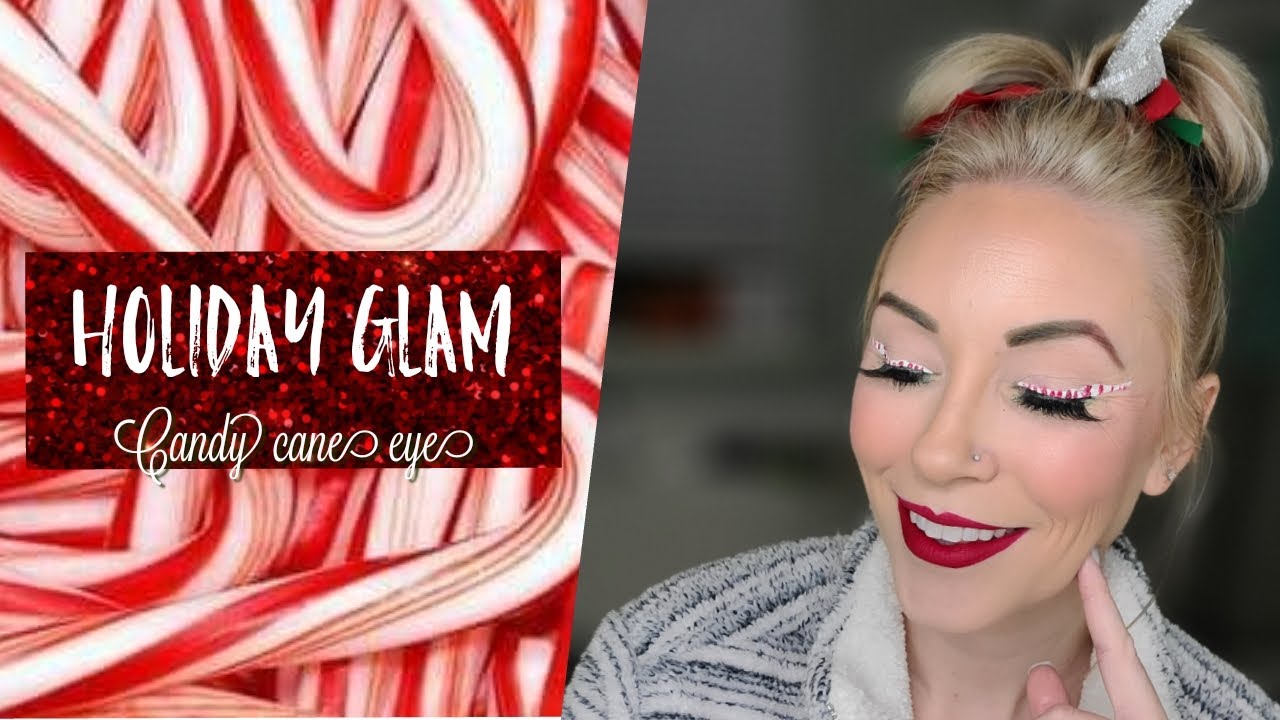 Holiday Glam! Candy Cane Eyes!! - YouTube