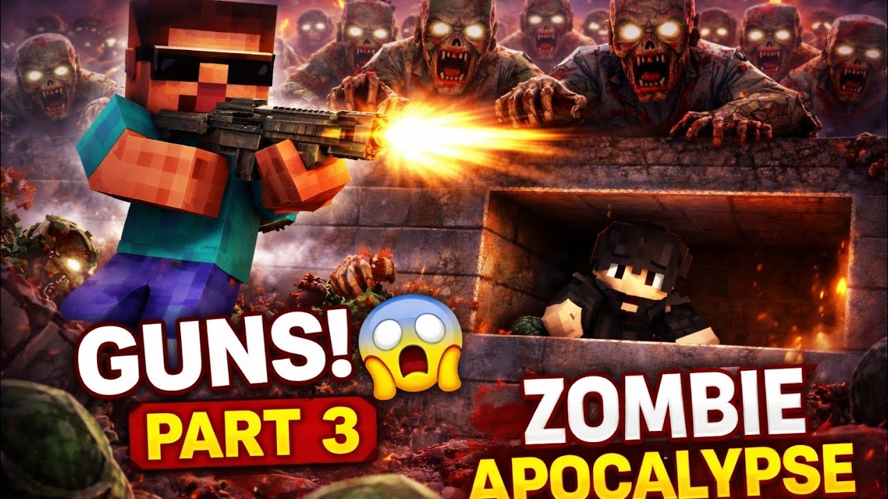 We Found GUNS in the Zombie Apocalypse 😱 | Minecraft Part 3 - YouTube