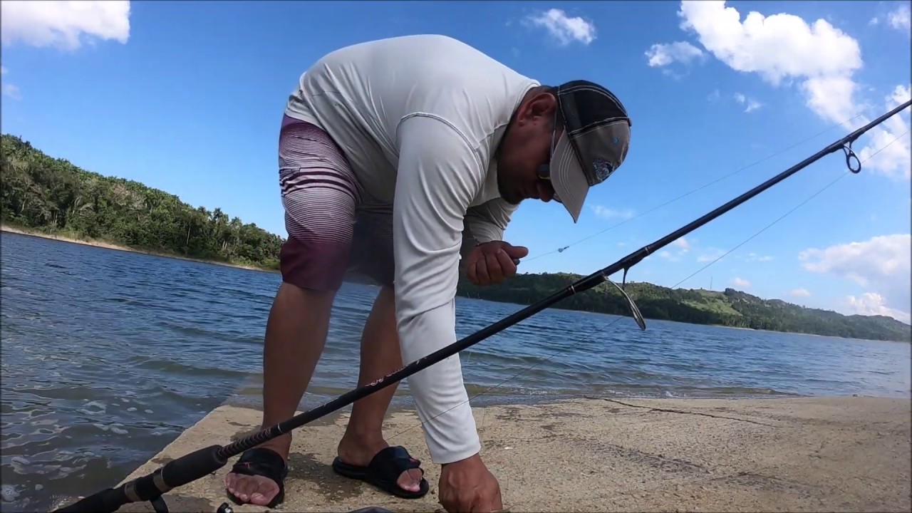 Pesca de tucunare en el embalse Guajataca - YouTube