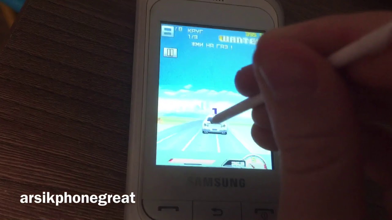 Playing Asphalt4 on Samsung Champ - YouTube