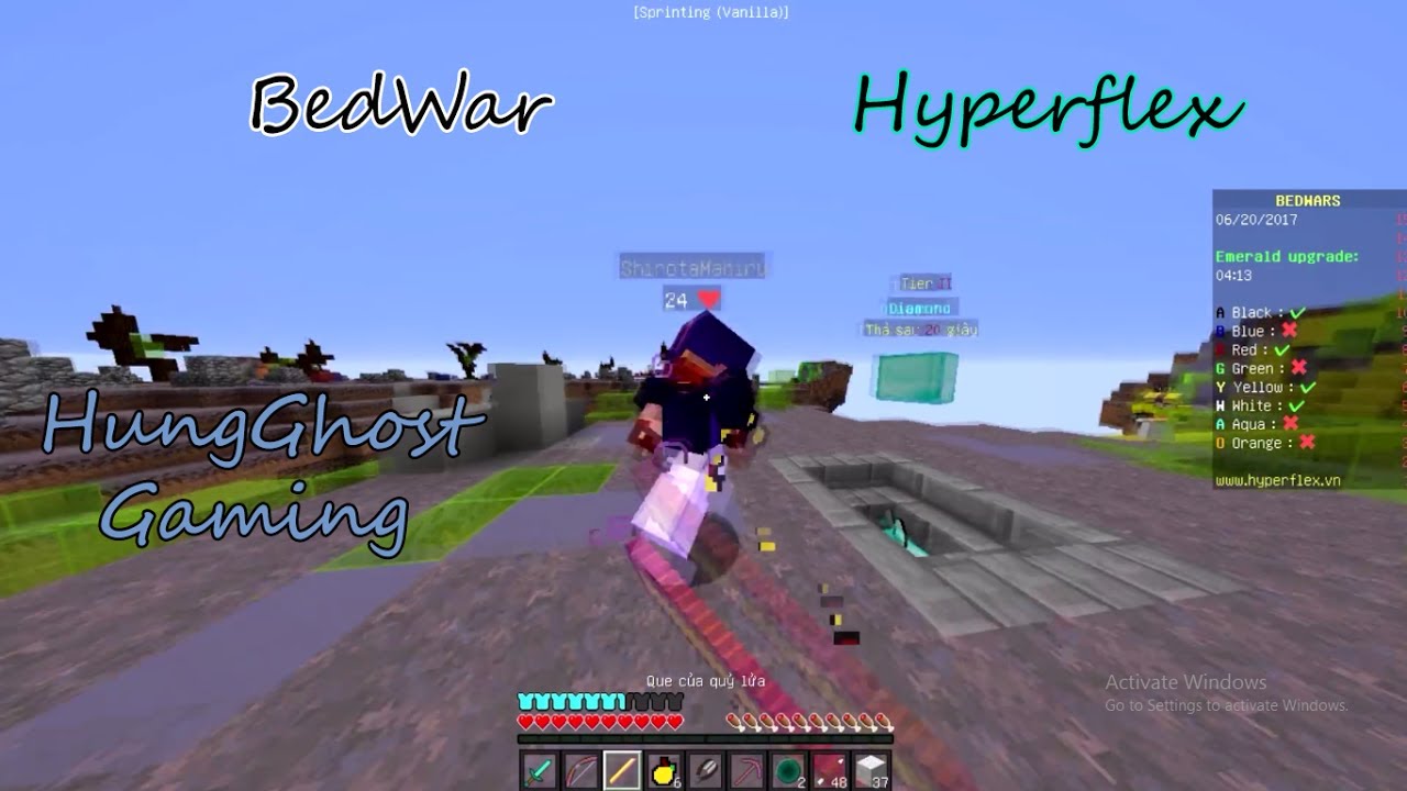 BedWar Solo Part 2 | Sever: MC.HYPERFLEX.VN | HungGhost Gaming - YouTube