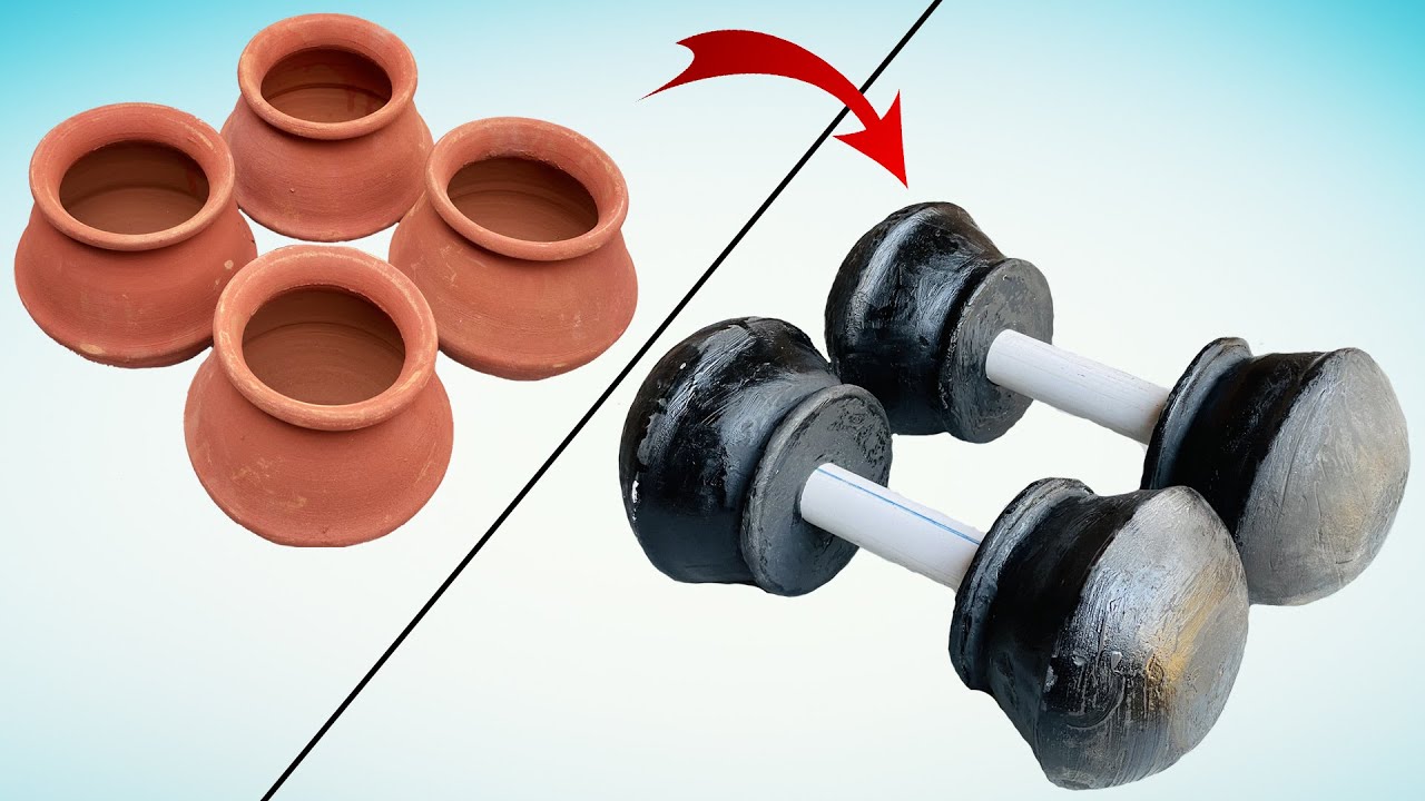 Make Homemade Dumbbells | Homemade Gym equipment | Weight Loss ...