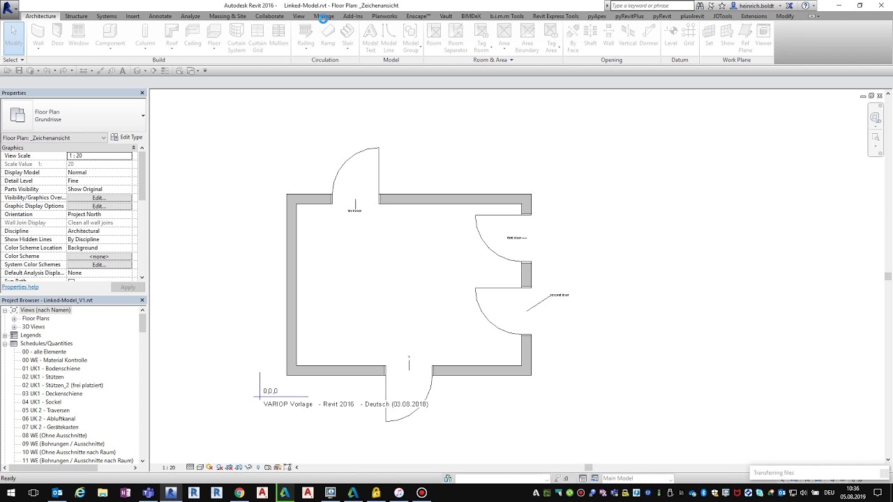 Revit - tagging the linked file - YouTube