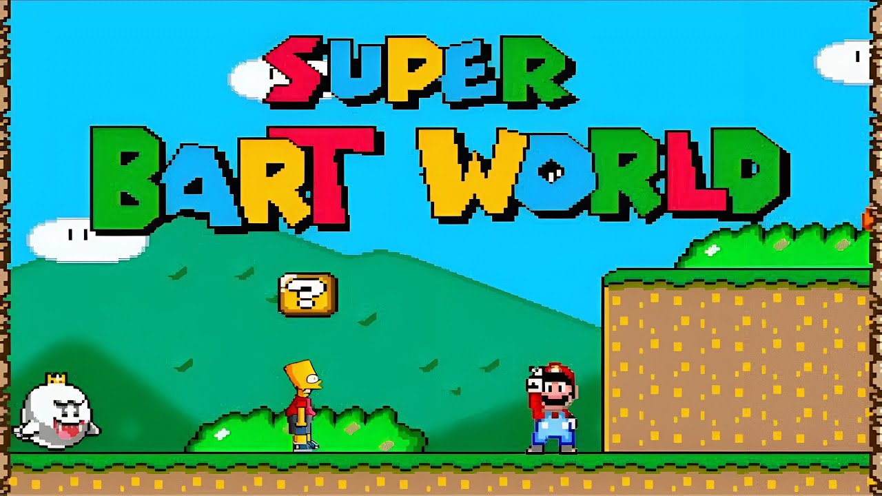 Super Bart Simpson In Mario World - YouTube