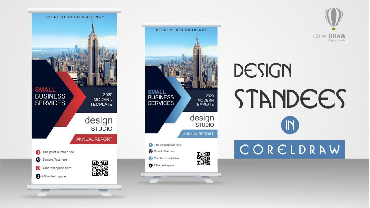 Design Professional Roll Up Banner | CorelDraw Tutorial | How To Design ...