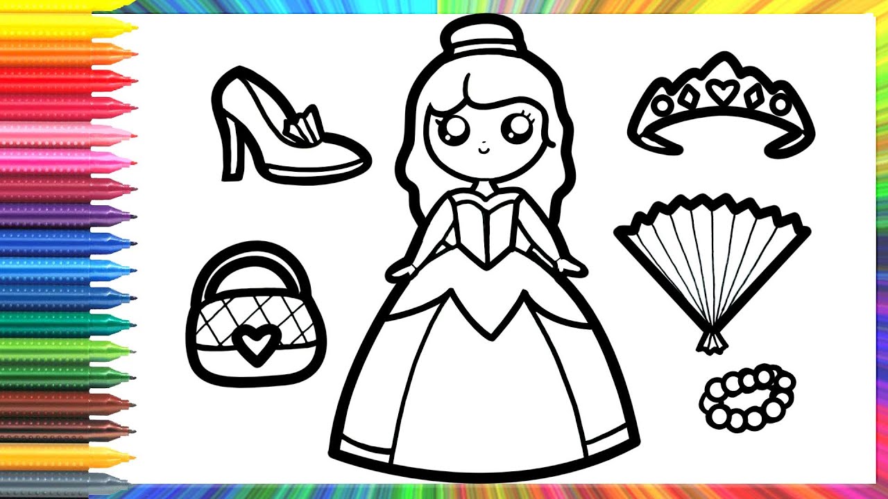 How to Draw Princess Accessories for Kids/Cara Menggambar Aksesoris ...