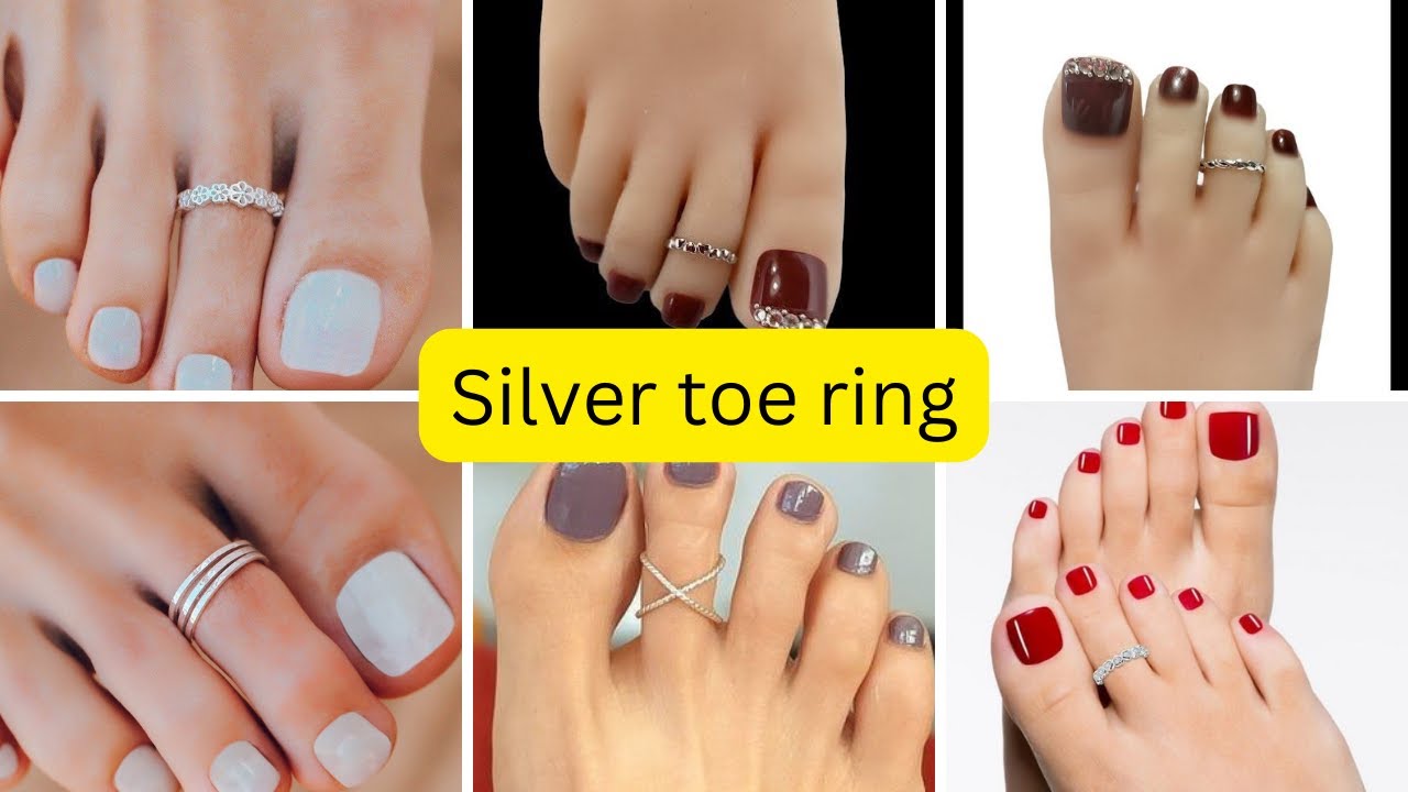Silver toe rings||silver toe ring designs||beautiful toe ring - YouTube