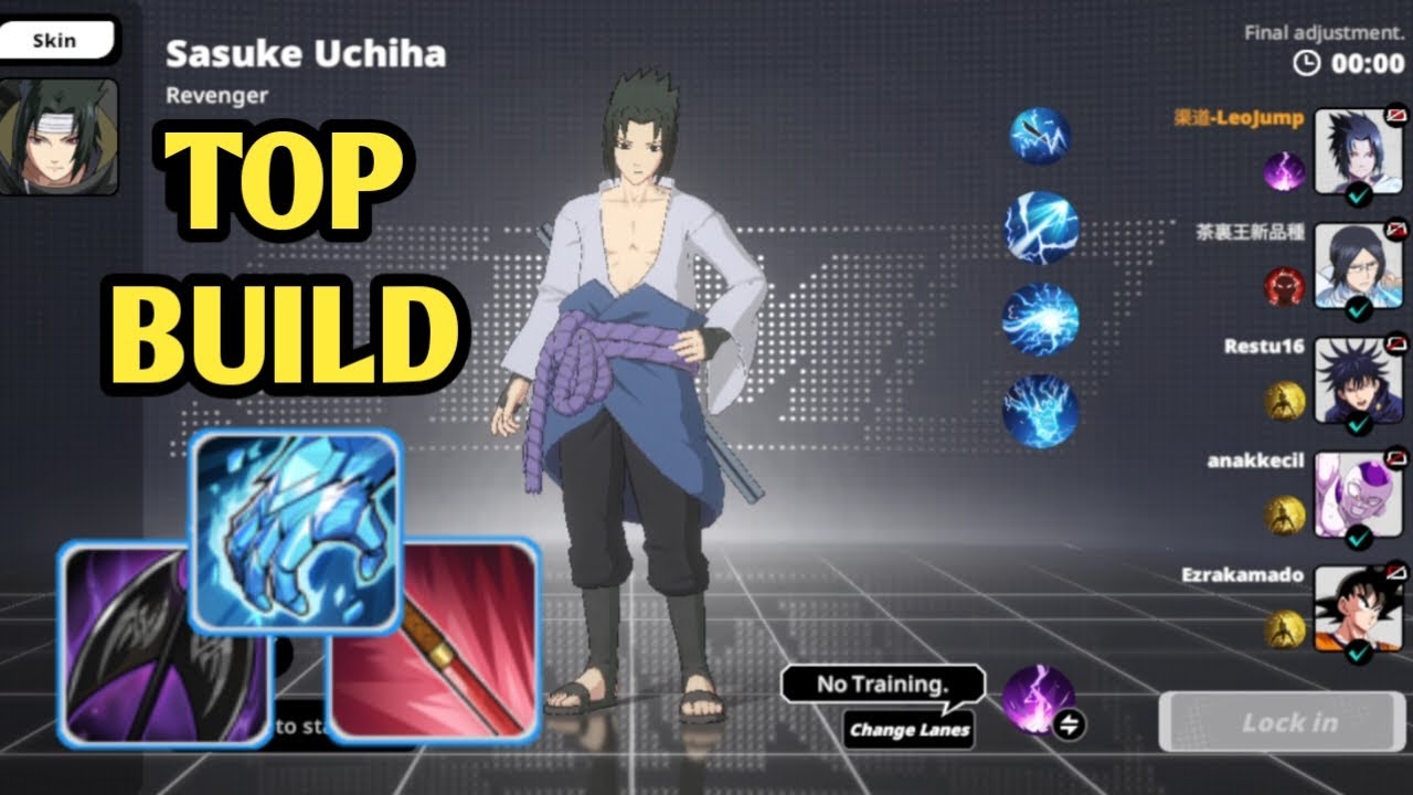 Sasuke Uchiha Build - Jump Assemble MOBA - YouTube