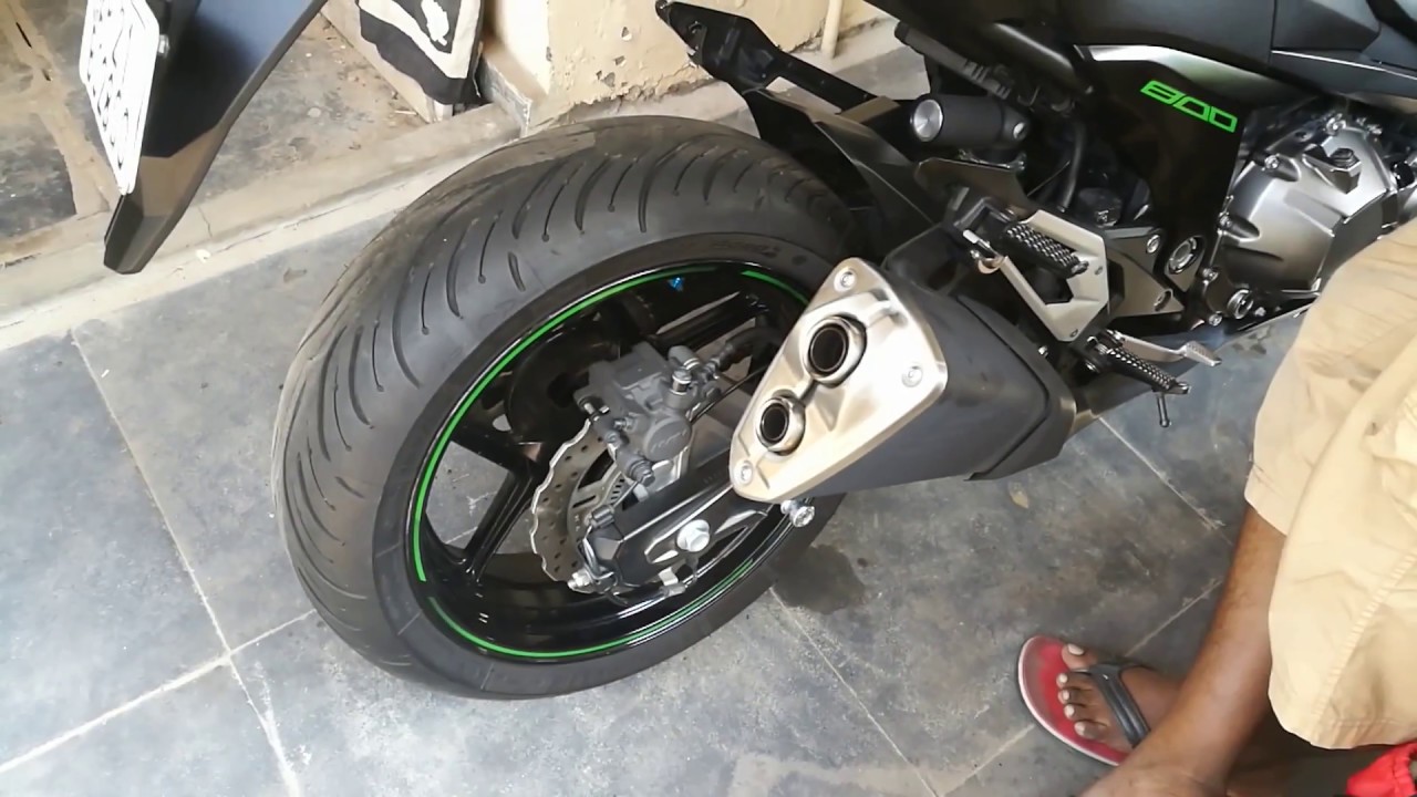 kawasaki z800 stock exhaust sound hd - YouTube