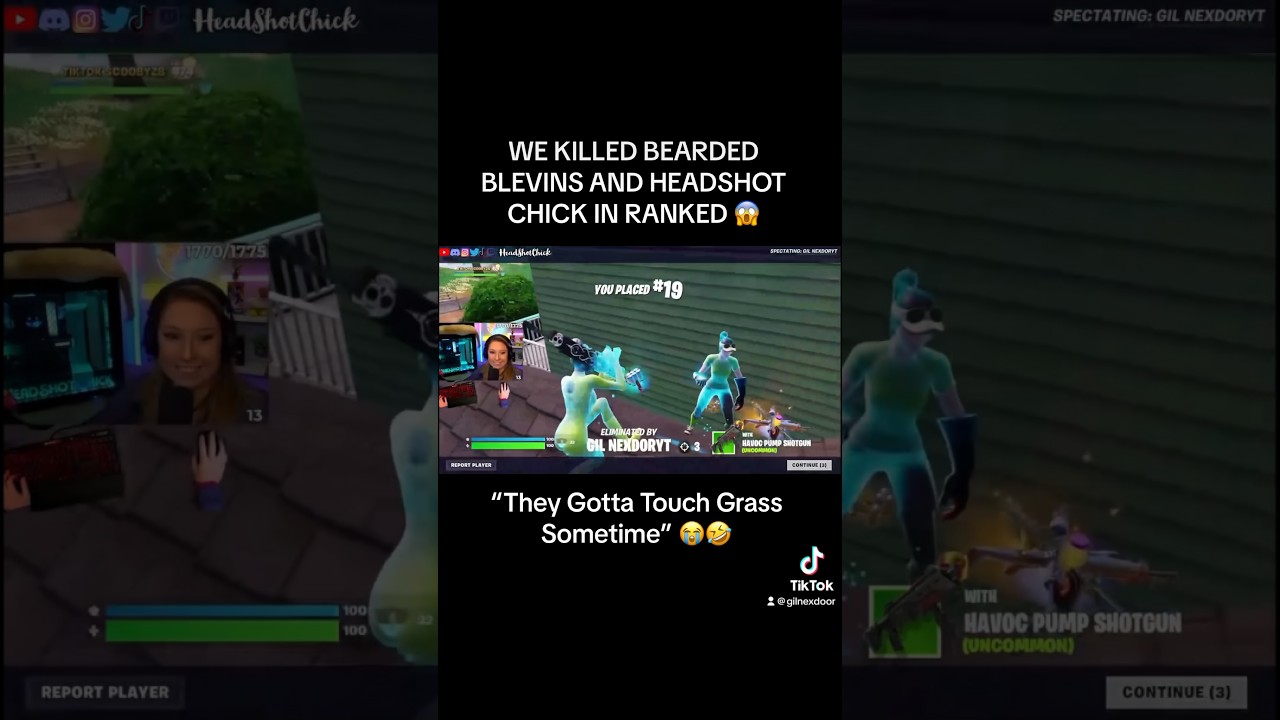 BEATING FAMOUS STREAMERS 😱 | BEARDED BLEVINS + HEADSHOT CHICK - YouTube