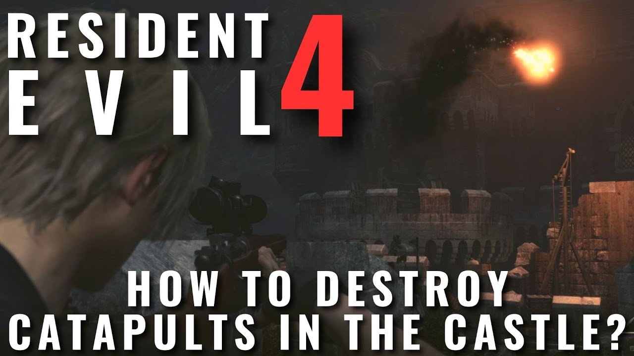 Resident Evil 4 Remake - How to destroy catapults in the castle? - YouTube