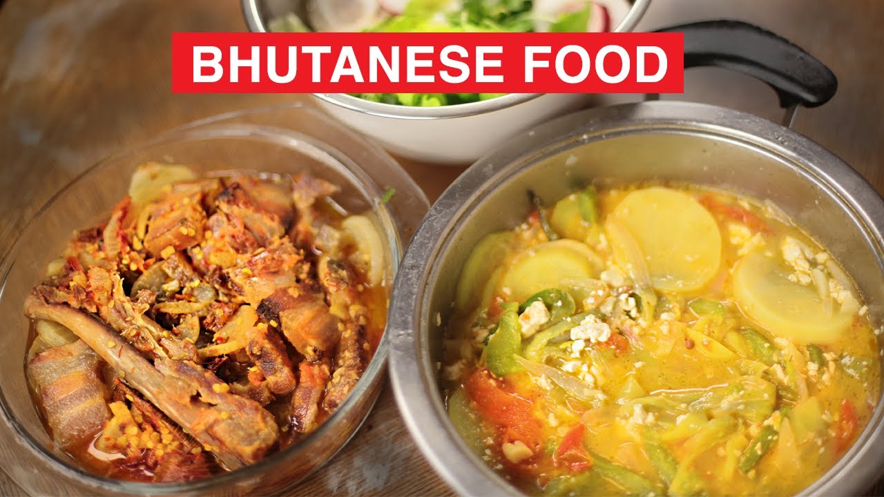 MUKBANG BHUTANESE FOOD SIKAM PA /PORK WITH RADISH/KEWA DATSHI POTATO ...