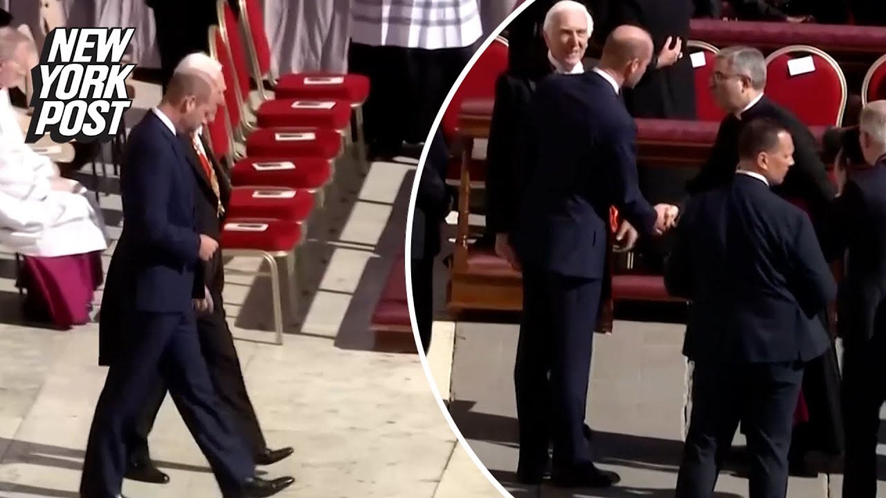 Prince William arrives at Pope Francis’ funeral at the Vatican - YouTube