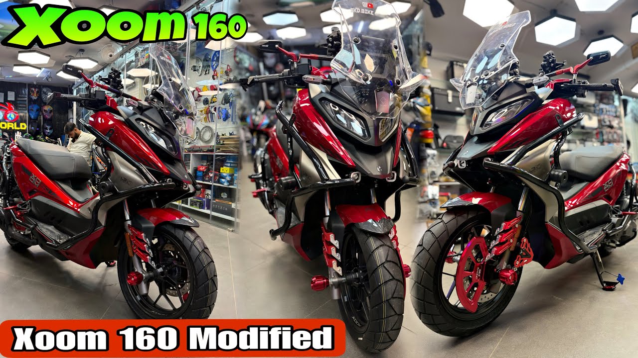 Hero Xoom Ki Bahtrine Modifications | Xoom 160 Modified - YouTube