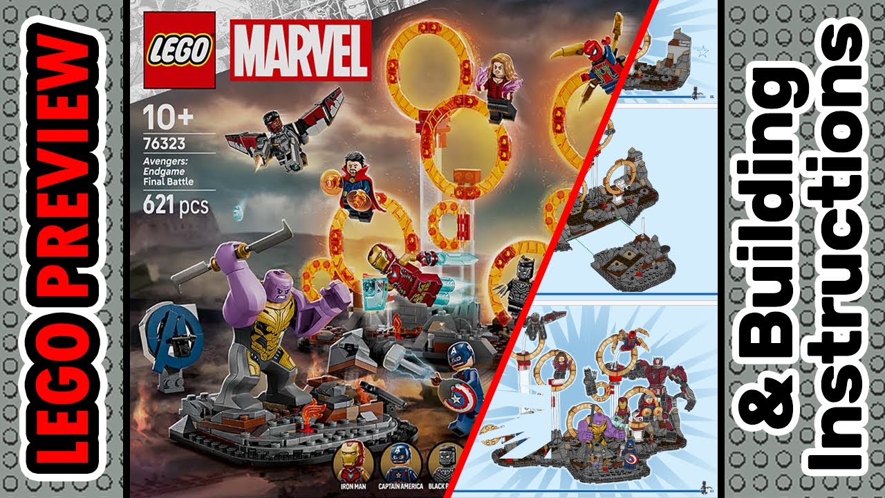PREVIEW: 76323, LEGO Marvel, Avengers: Endgame Final Battle & Building ...