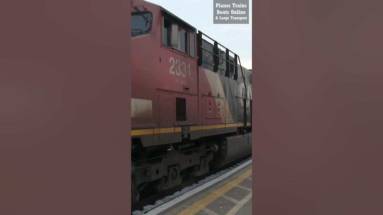 #shorts Manifest Train With CN 2331 & CN 2678 Locomotives Strathroy Sub - YouTube