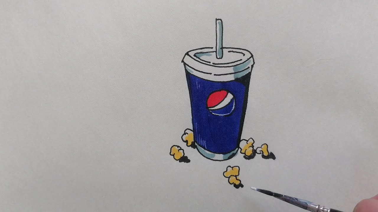 cómo dibujar pepsi/how to draw pepsi - YouTube