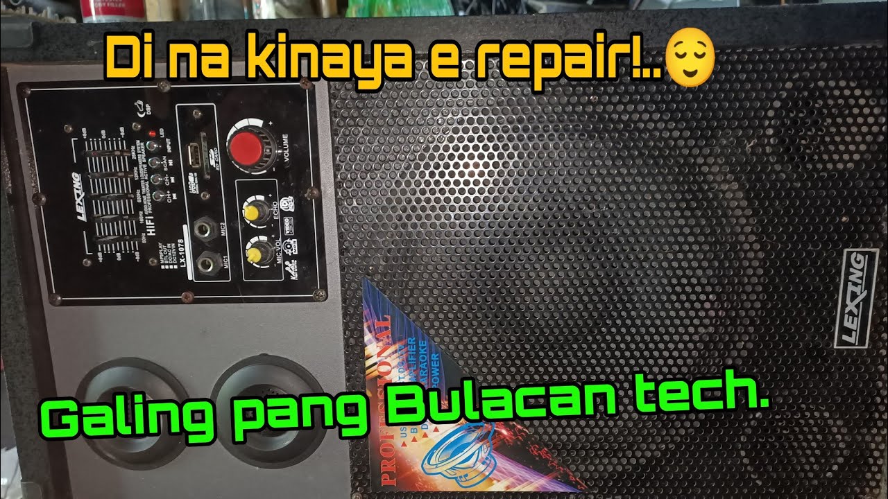 LEXING active speaker repair - YouTube