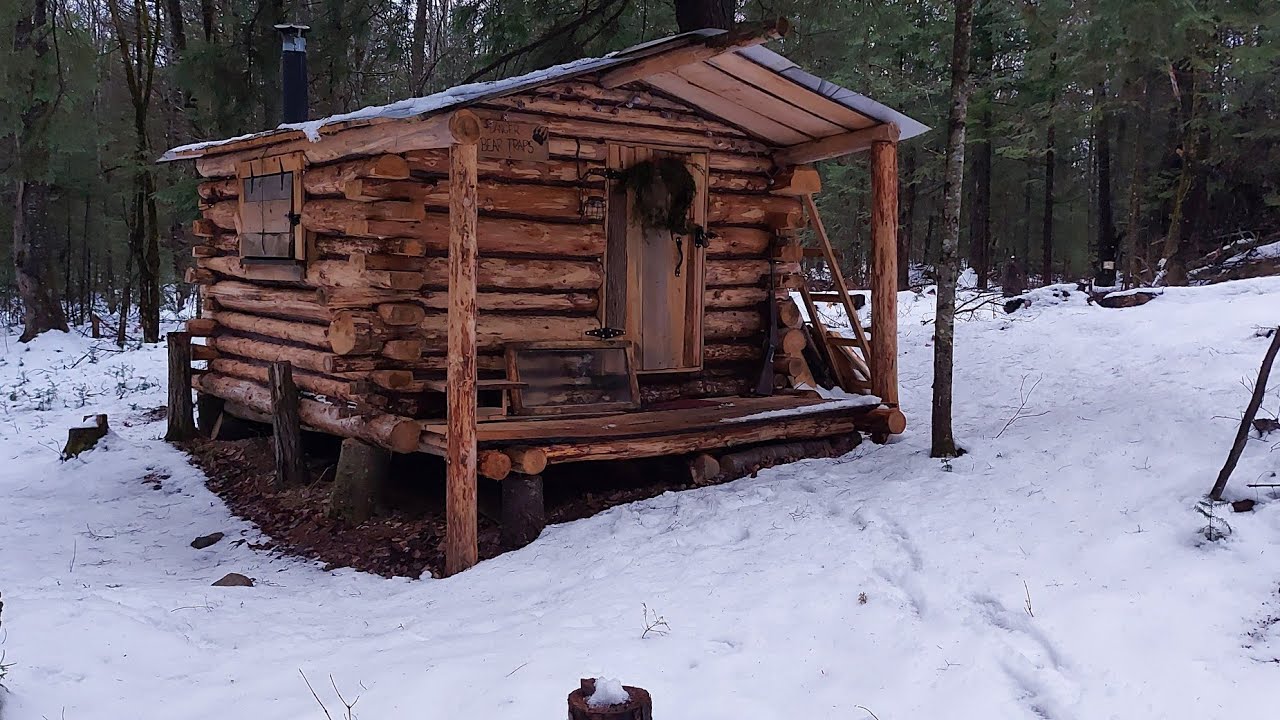 How I built An Off-Grid Log Cabin In 29 Days - YouTube