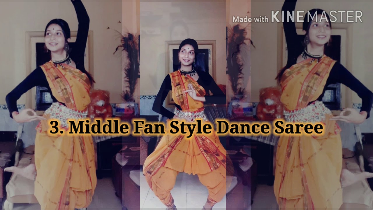 3 Ways : Dance Saree Styles | Innovative Practice Saree Techniques | # ...