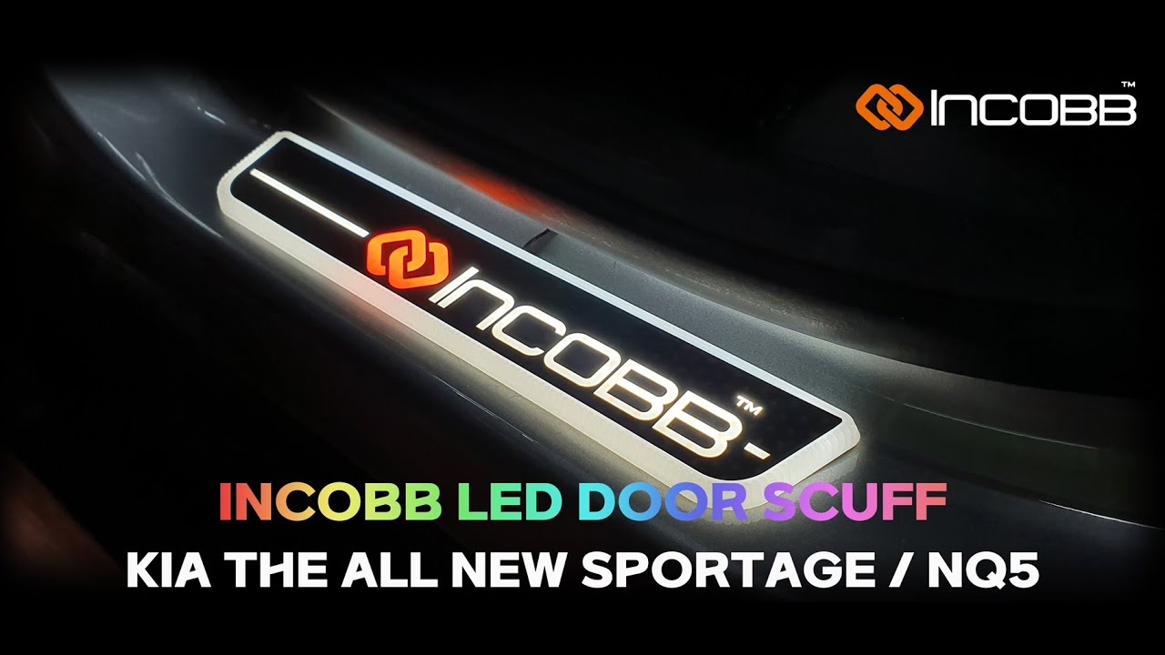 인코브(INCOBB KOREA) 디 올 뉴 스포티지(NQ5) LED 도어스커프(DOOR SCUFF) - YouTube