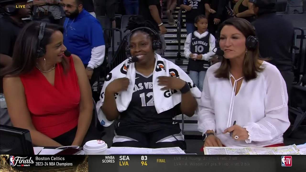 Chelsea Gray post game interview after 1st game of season | Las Vegas ...