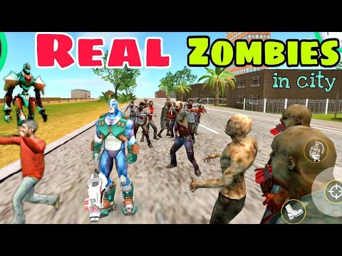 Rope hero in zombies 🧟‍♂️ || Real zombies | rope hero vice town || MT ...