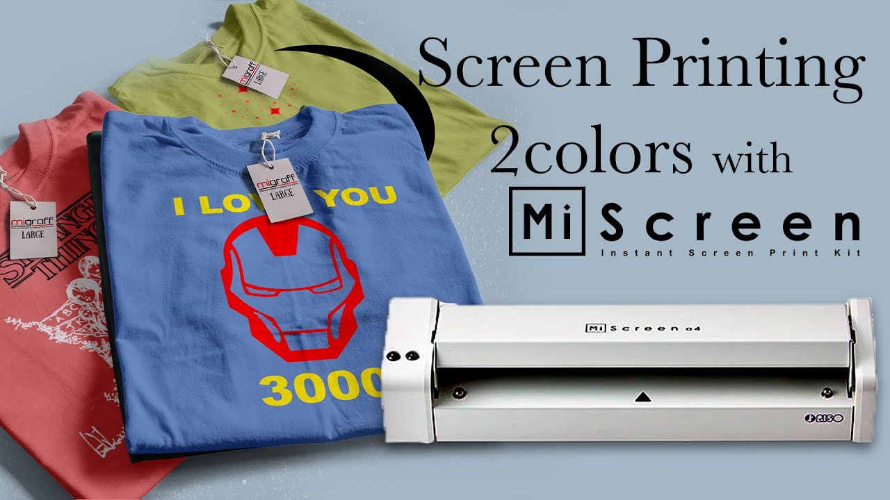 Screen Printing 2color Design in Seconds with MiScreen - YouTube