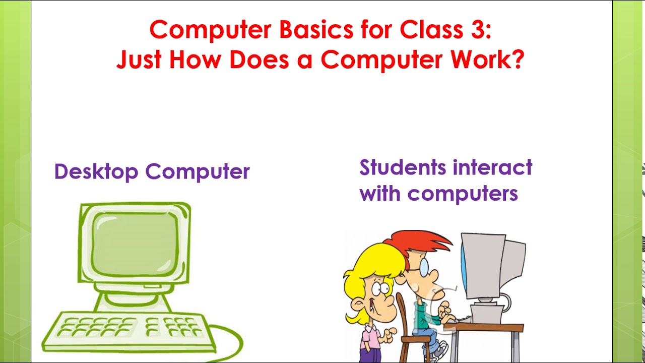 Day 1- Computer Basics for Class 3 | Joseph and Mary Public School ...
