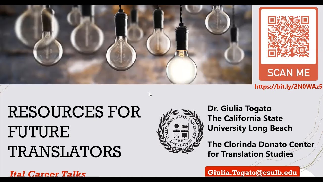 ITAL CAREER TALKS Resources for Future Translators - YouTube