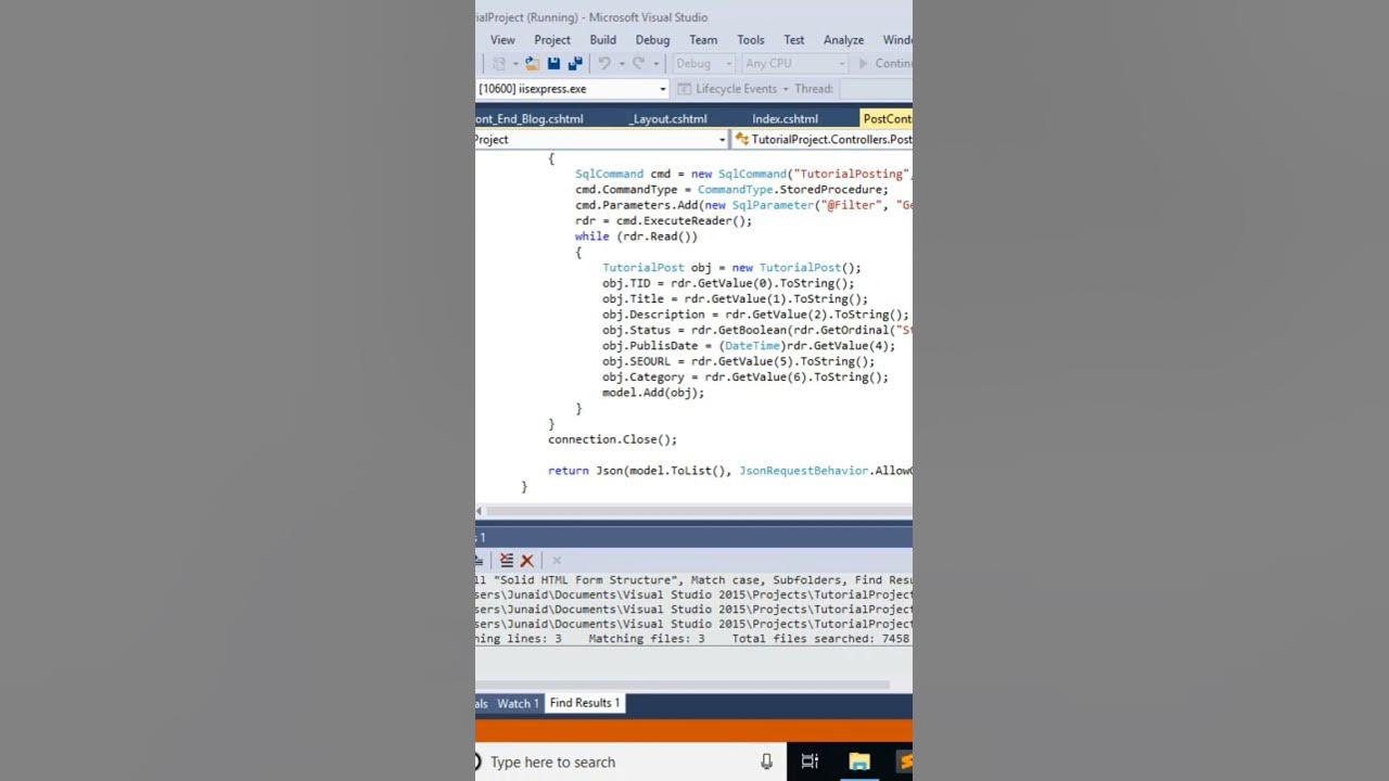 210 Asp Net Mvc Create Jsonresult Action And Render Data Below Post In Tutorial Project Youtube 