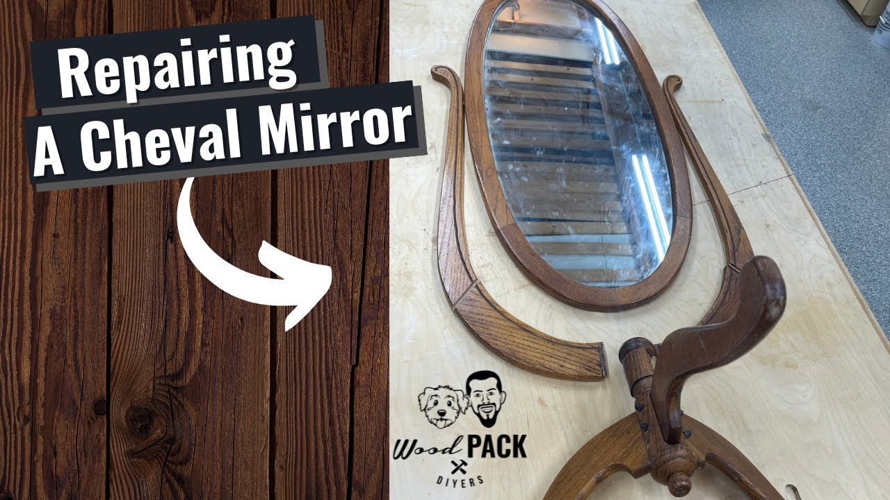 Restoring A Standing Mirror // DIY Furniture Repair - YouTube