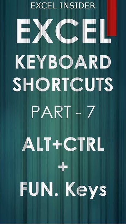 EXCEL Shortcuts Part-7 | Alt + Ctrl + Function Keys - YouTube