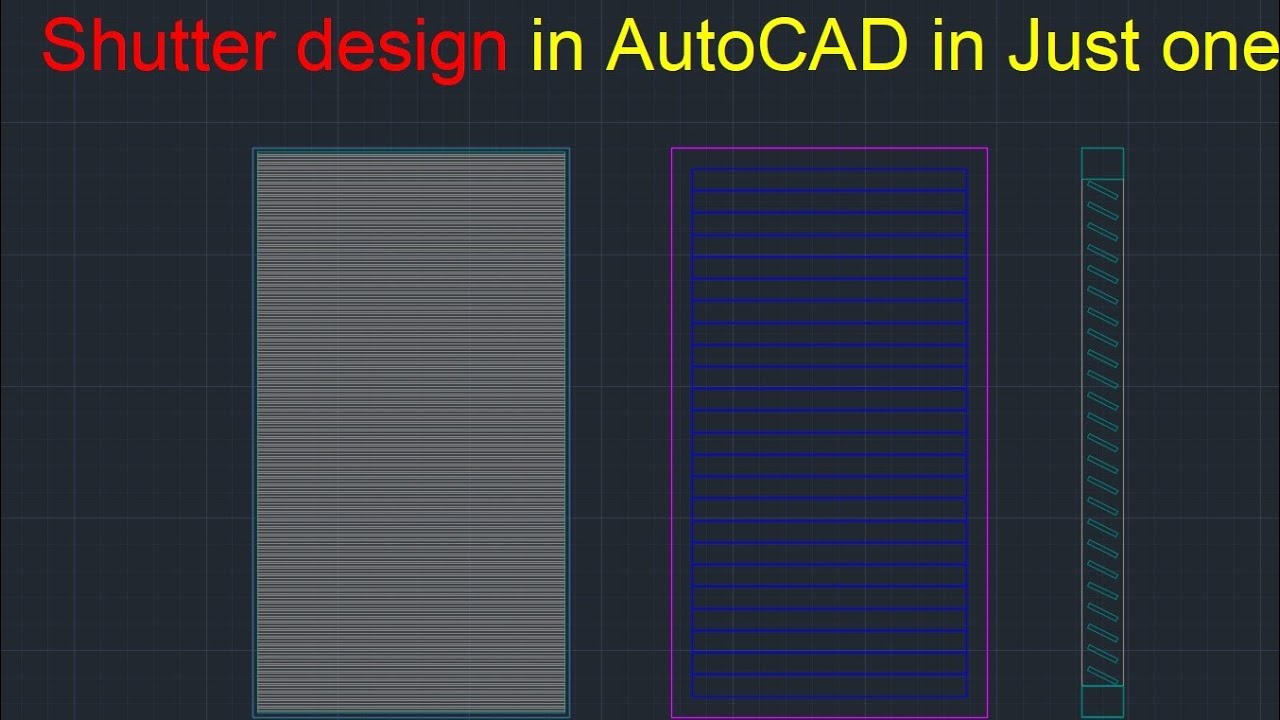 تصميم أبواب و شبابيك الشتر في الأوتوكاد shutter design in autocad by ...