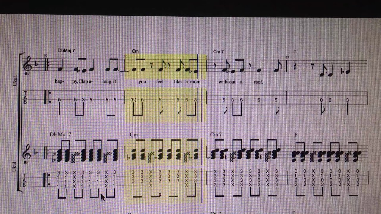 Pharell Williams Happy - Because I`m Happy - 4 Two Ukulele`s - Enjoy ...