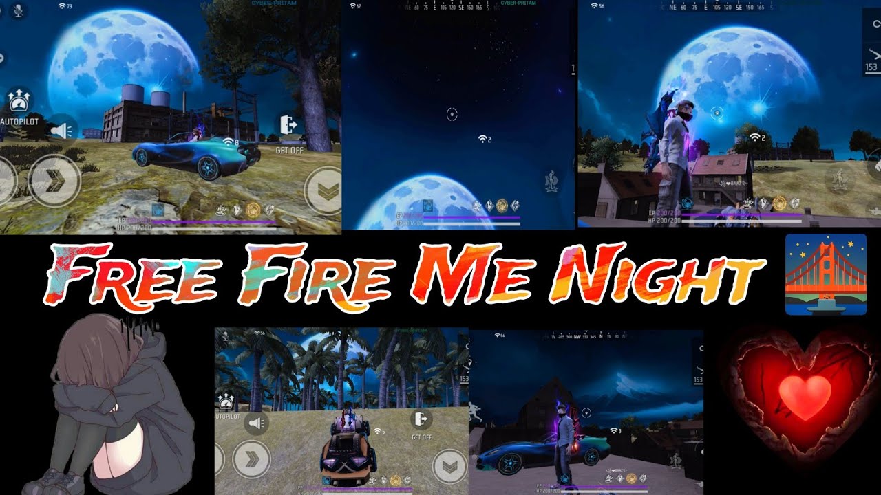 Free Fire Night Mode || Free Fire Night Moon And Star New Map || # ...
