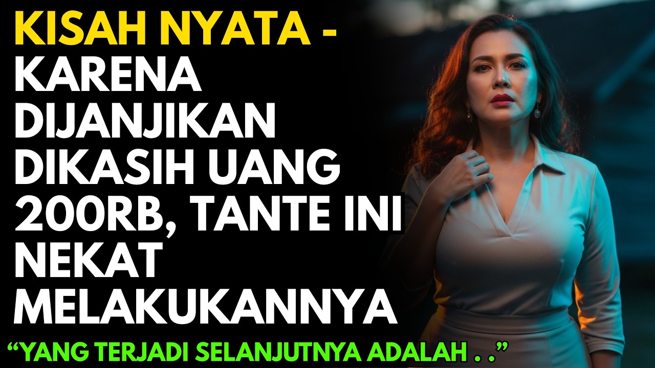 KISAH NYATA - KARENA DIJANJIKAN DIKASIH UANG 200RB, tante INI NEKAT ...