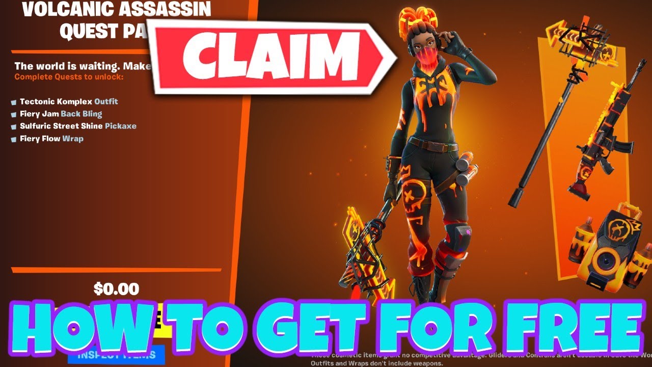 HOW TO GET VOLCANIC ASSASSIN PACK FOR FREE FORTNITE - YouTube