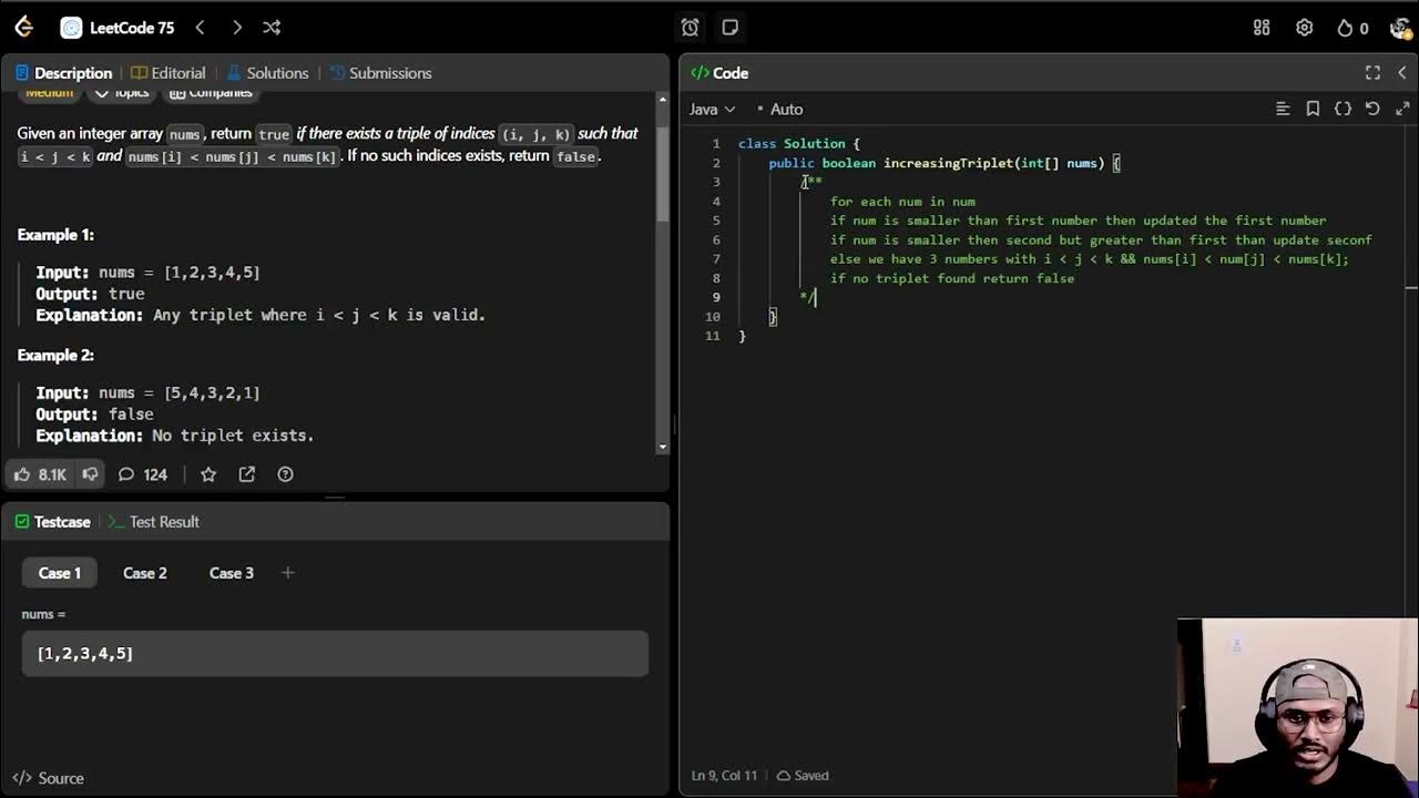 leetcode 334 : Increasing Triplet Subsequence - YouTube
