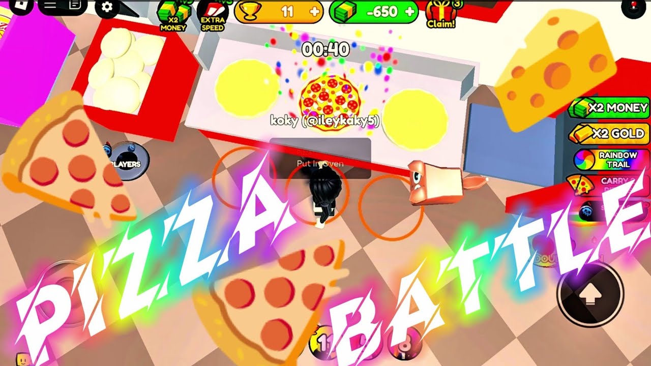 Pizza Battle In Roblox iley&kaky Play Part 1 - YouTube