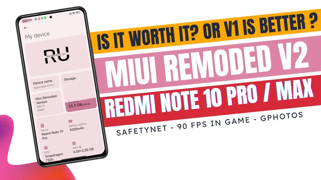 Miui Remoded v2 For Redmi Note 10 Pro / Pro Max | is it worth it ? or v1 is better ? - YouTube
