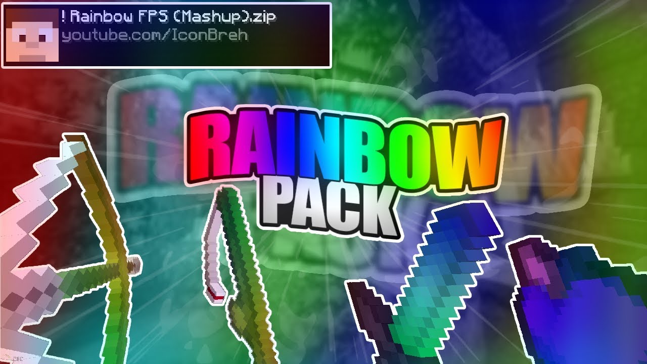 ¡EL MEJOR TEXTURE PACK ARCOIRIS! - RAINBOW PVP PACK [+FPS] [-LAG ...