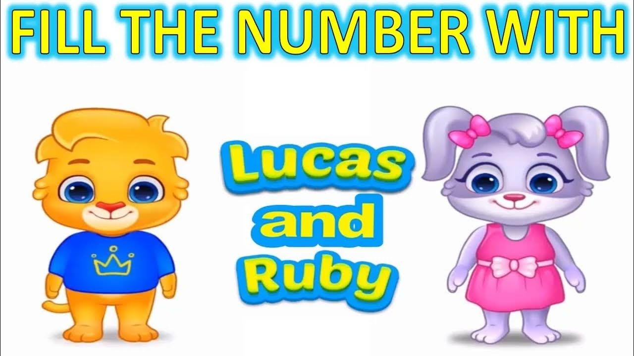 Fill the Blank Number with Lucas and Ruby for Kids - YouTube