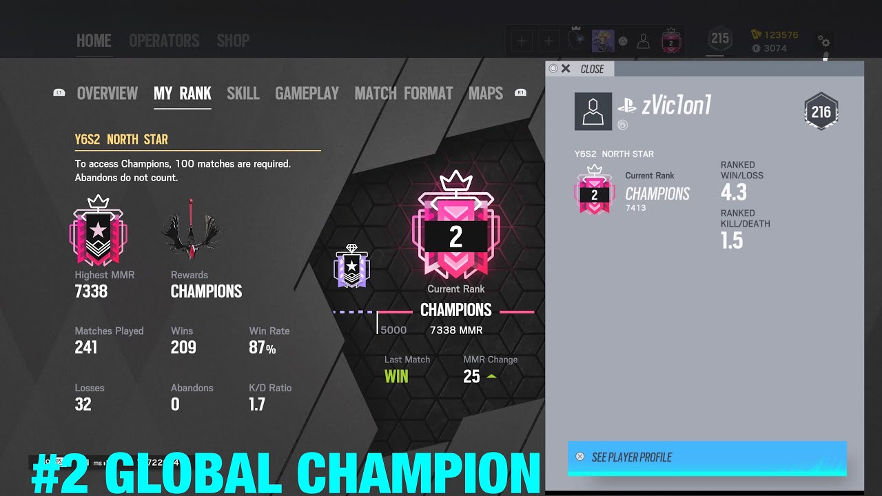 #2 Global Operation North Star Champion - Rainbow Six Siege - YouTube