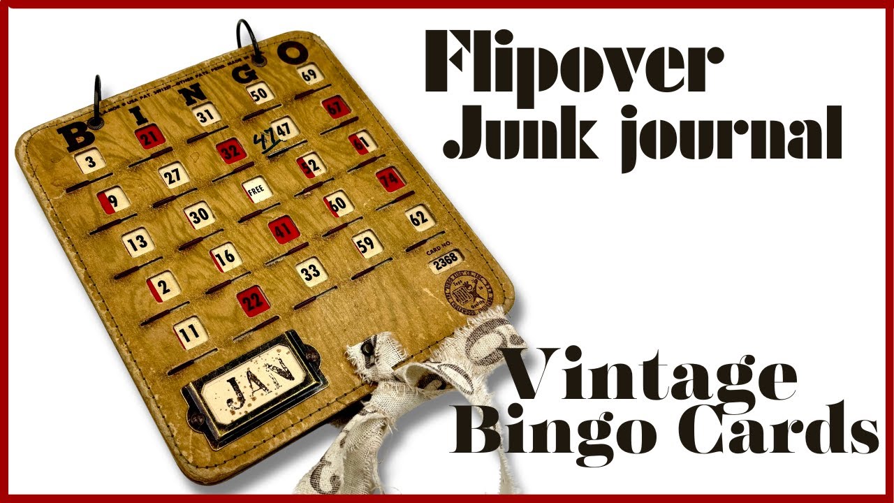 FLIPOVER JUNKJOURNAL MADE WITH 2 VINTAGE BINGO CARDS - # ...