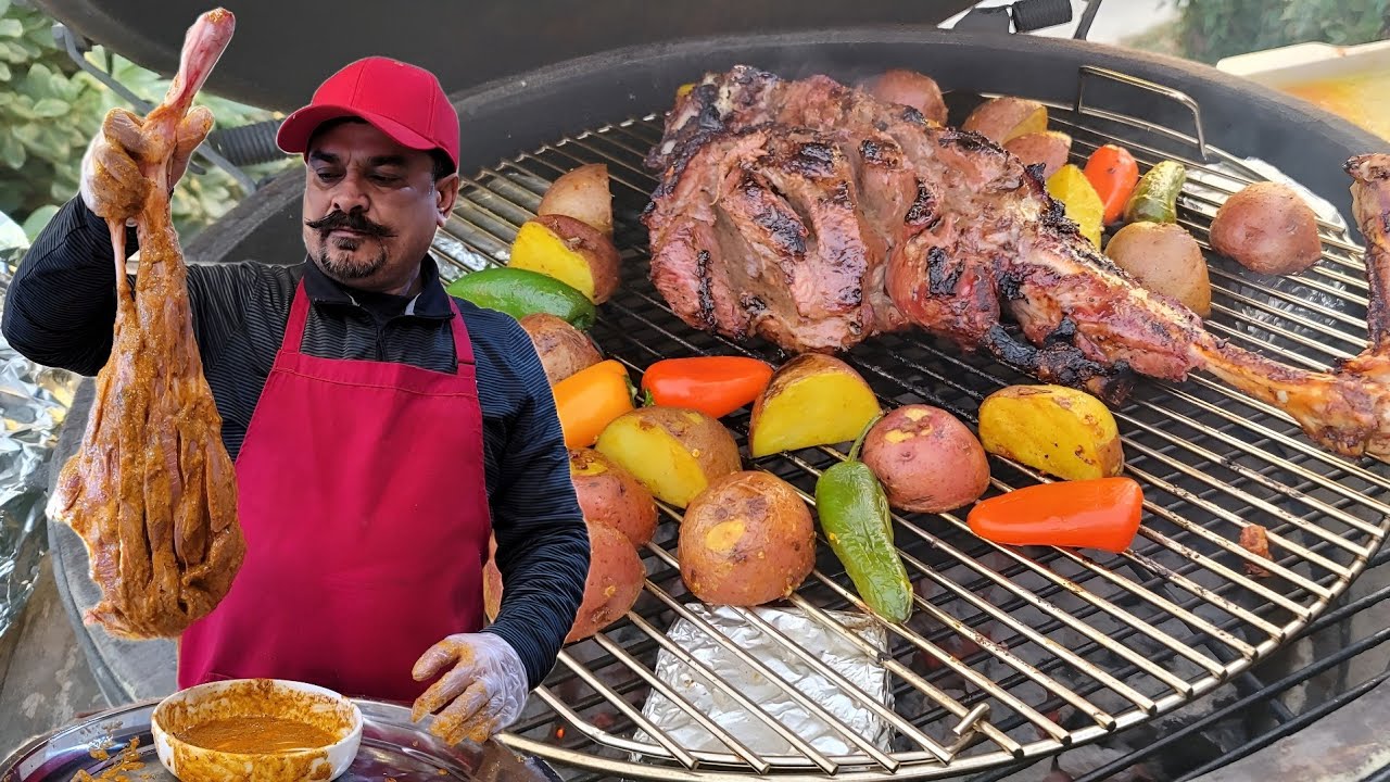 MUTTON LEG GRILLED Recipe - YouTube