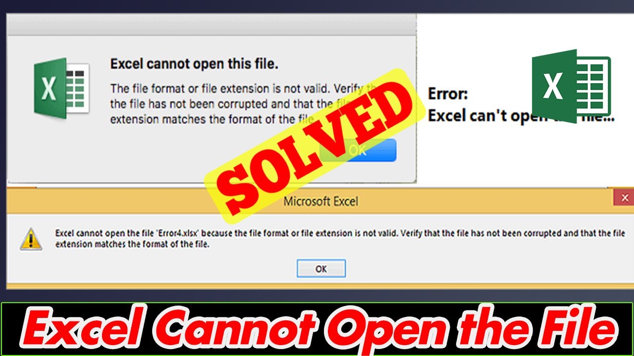 [SOLVED] Excel Cannot Open the File (100% Working) - YouTube